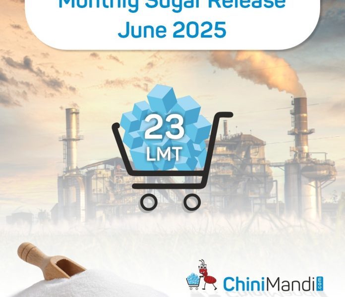 23 LMT monthly sugar quota released for June 2025; June 2024 consumption was 24.10 LMT - AgriInsite